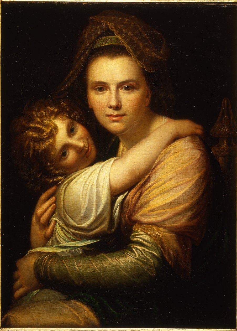 Portrait of the Artist's Wife and Daughter by Richard Cosway