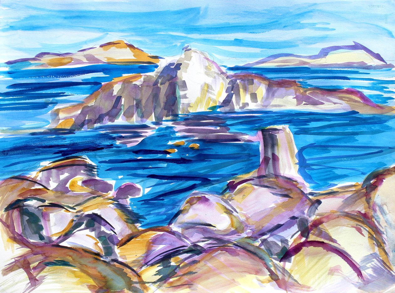 Rocks and Reflections, 2019 by Richard Fox: Fine art print