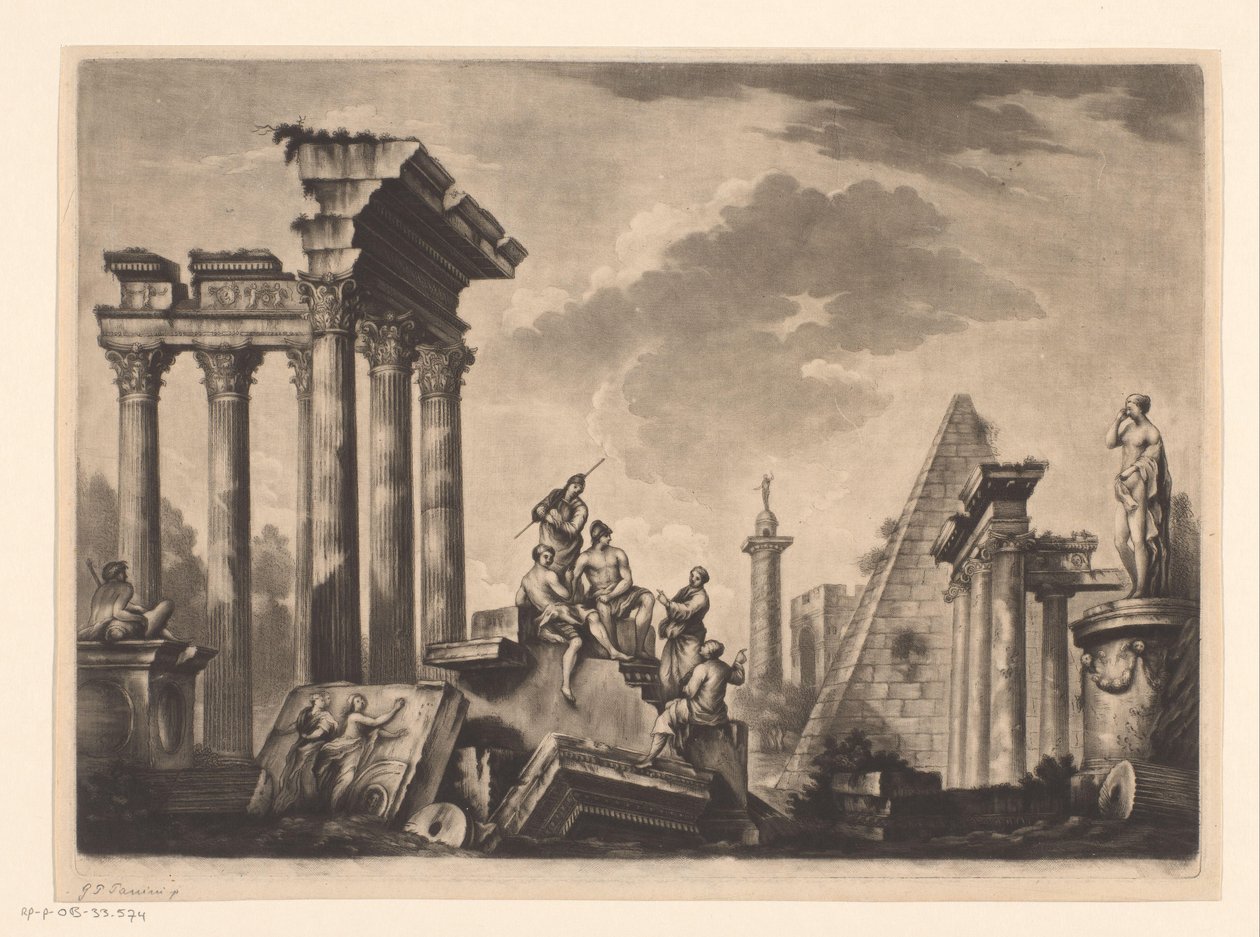 Ruins in Rome by Richard Houston: Premium art reproduction