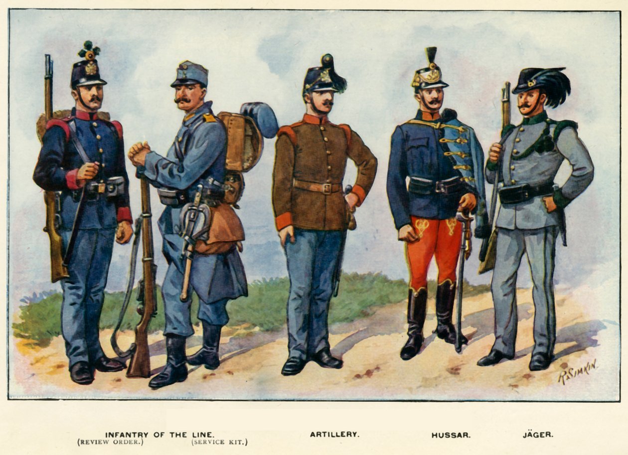 Types of the Austro-Hungarian Army, 1919 by Richard Simkin