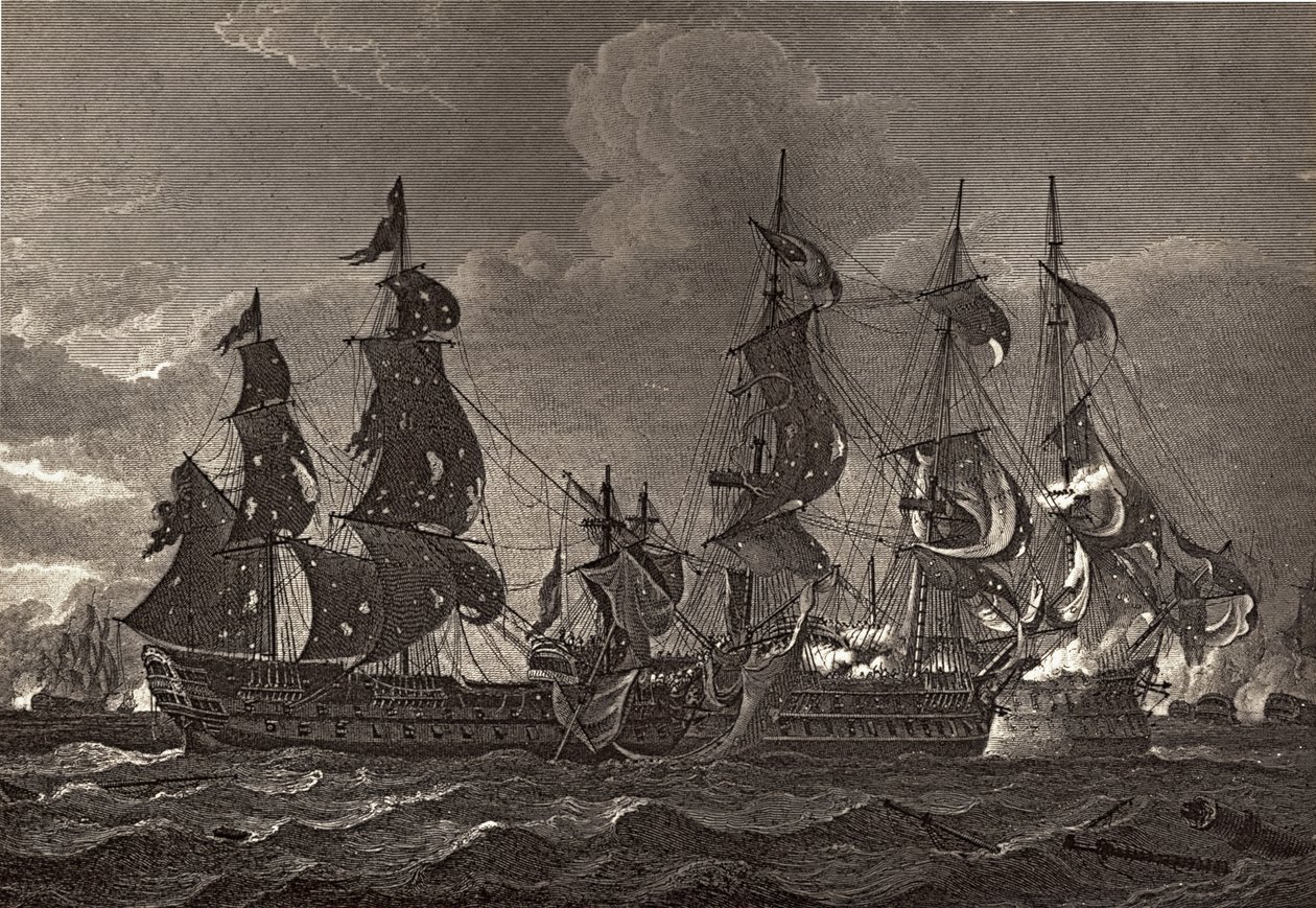 HMS Captain Boarding the San Nicholas and the San Josef