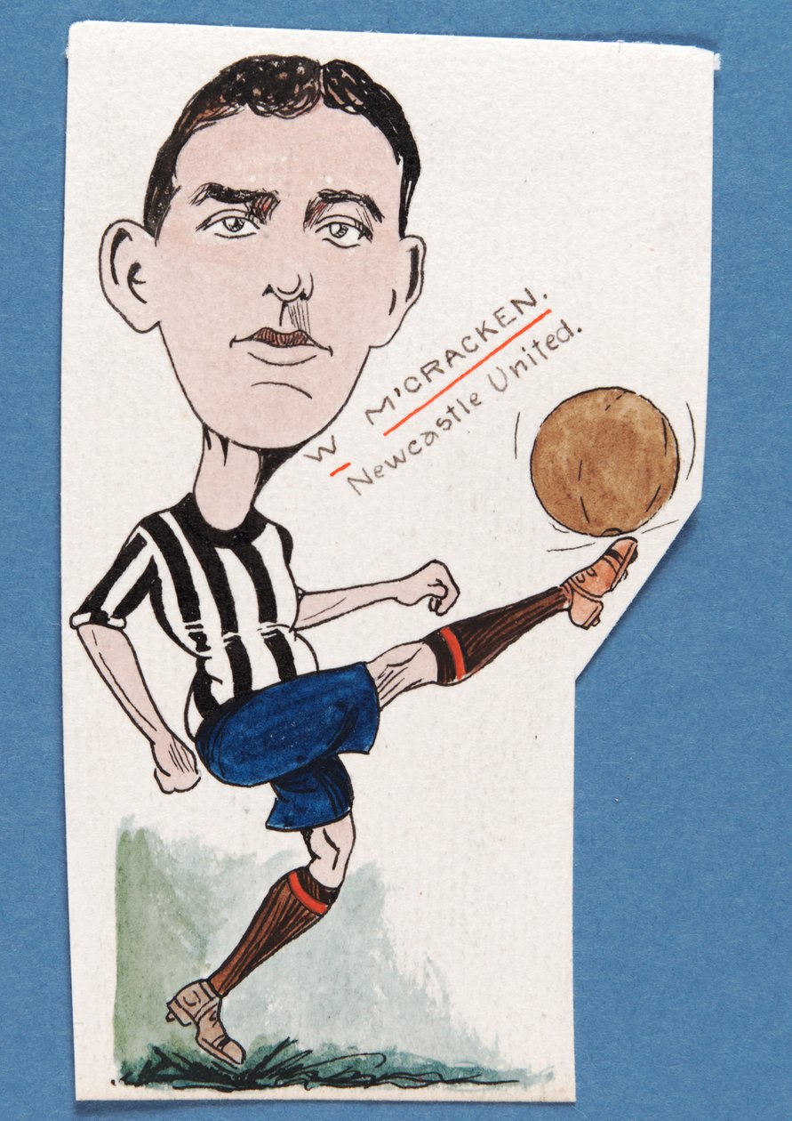 Billy McCracken, Newcastle United, drawing for a set of cigarette cards