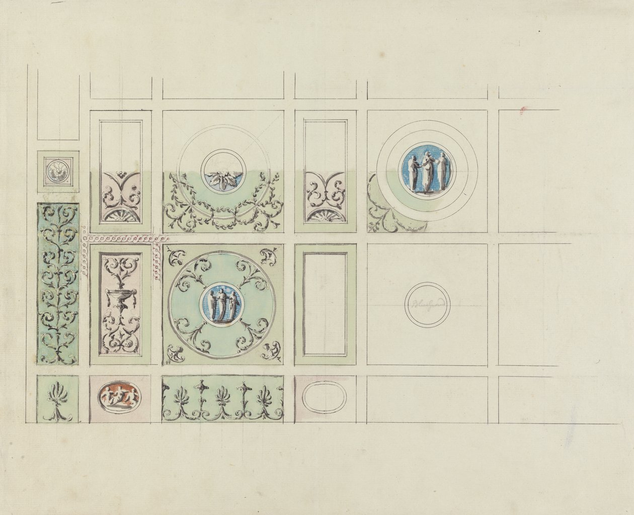 Design for the Ceiling of the Eating Parlour, Headfort House