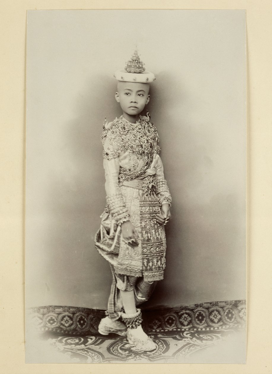 Siamese prince at the ceremony of cutting the topknot, 1890