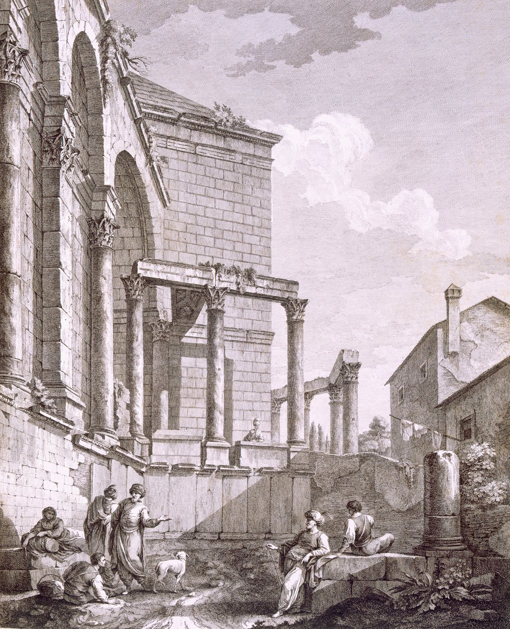 Side View of the Temple of Jupiter by Robert Adam