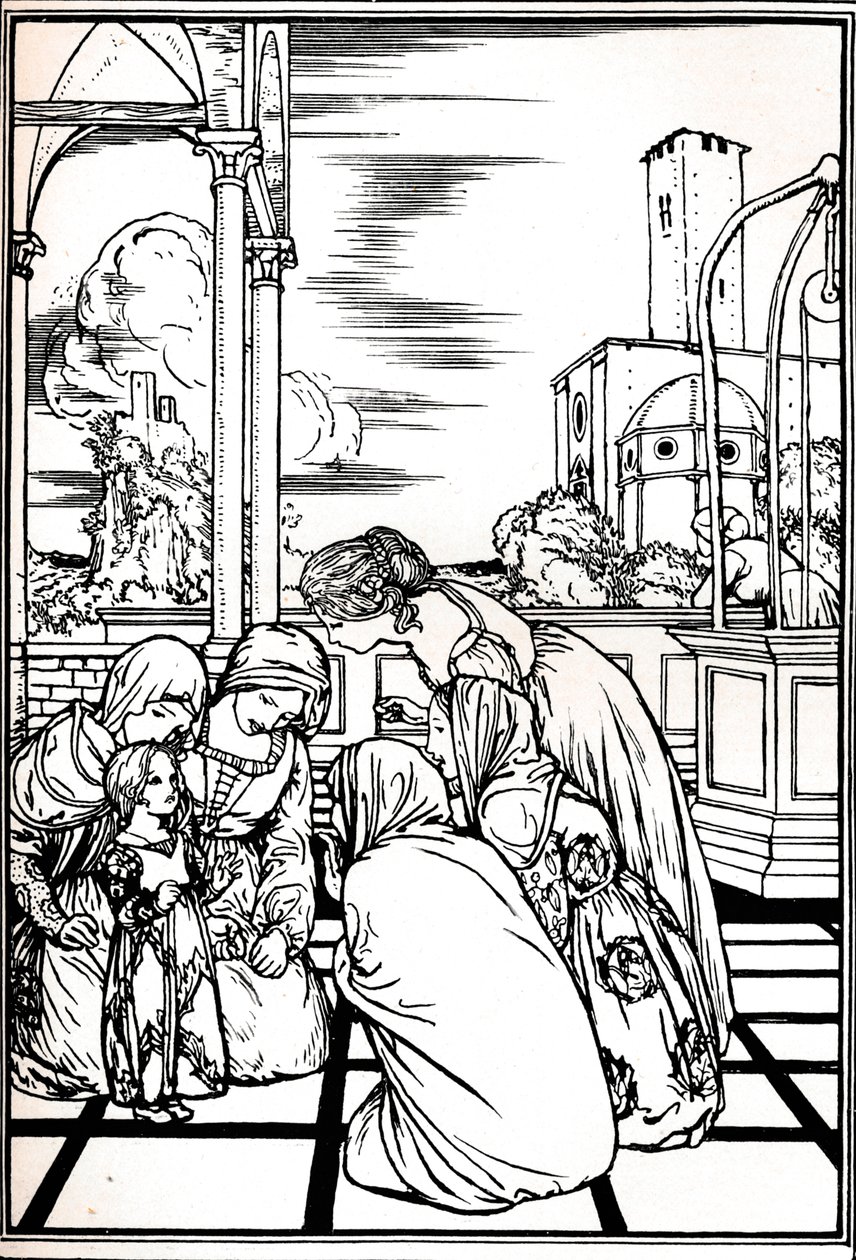 An illustration from The Tempest by Robert Anning Bell