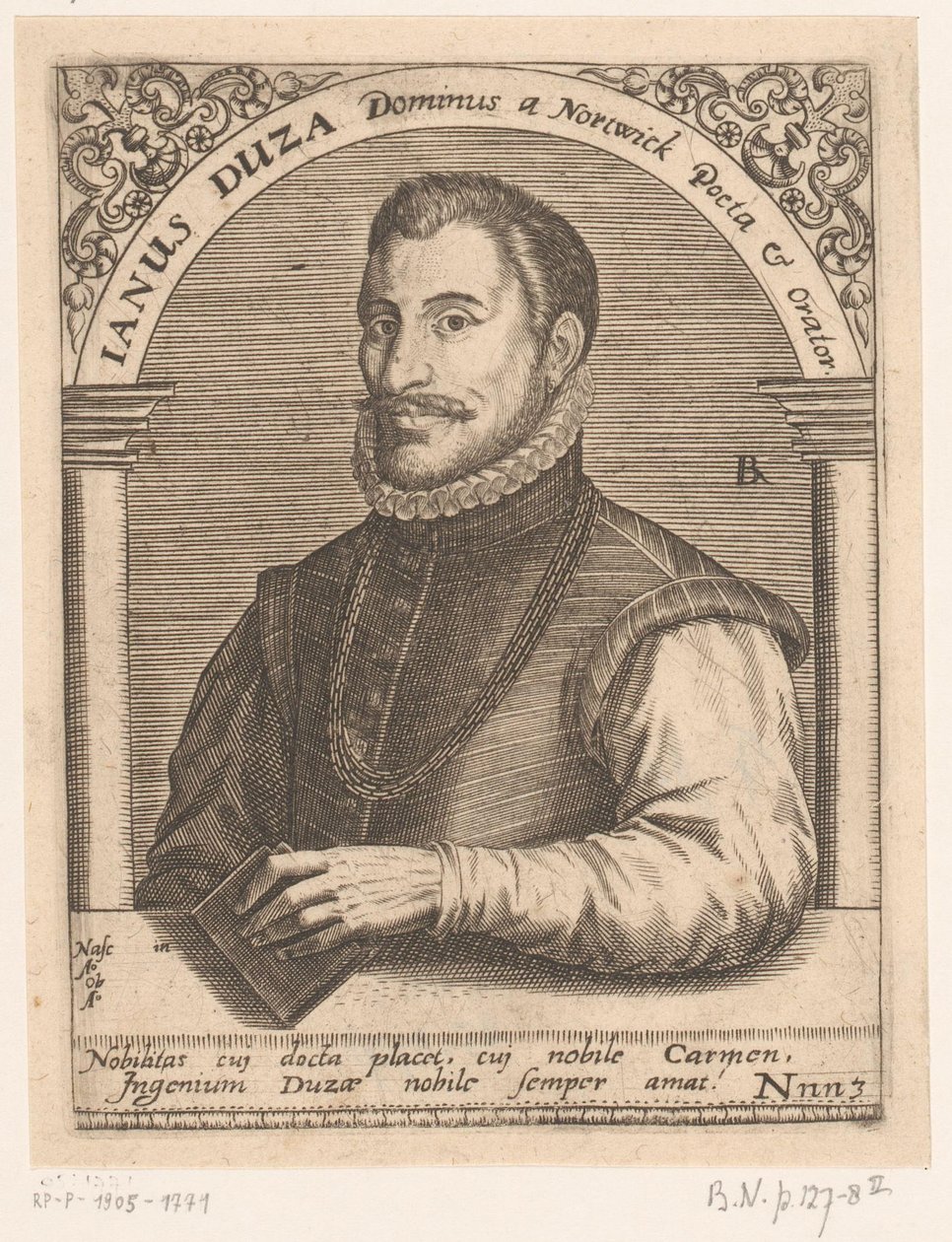 Portrait of Janus Dousa by Robert Boissard: Fine art print