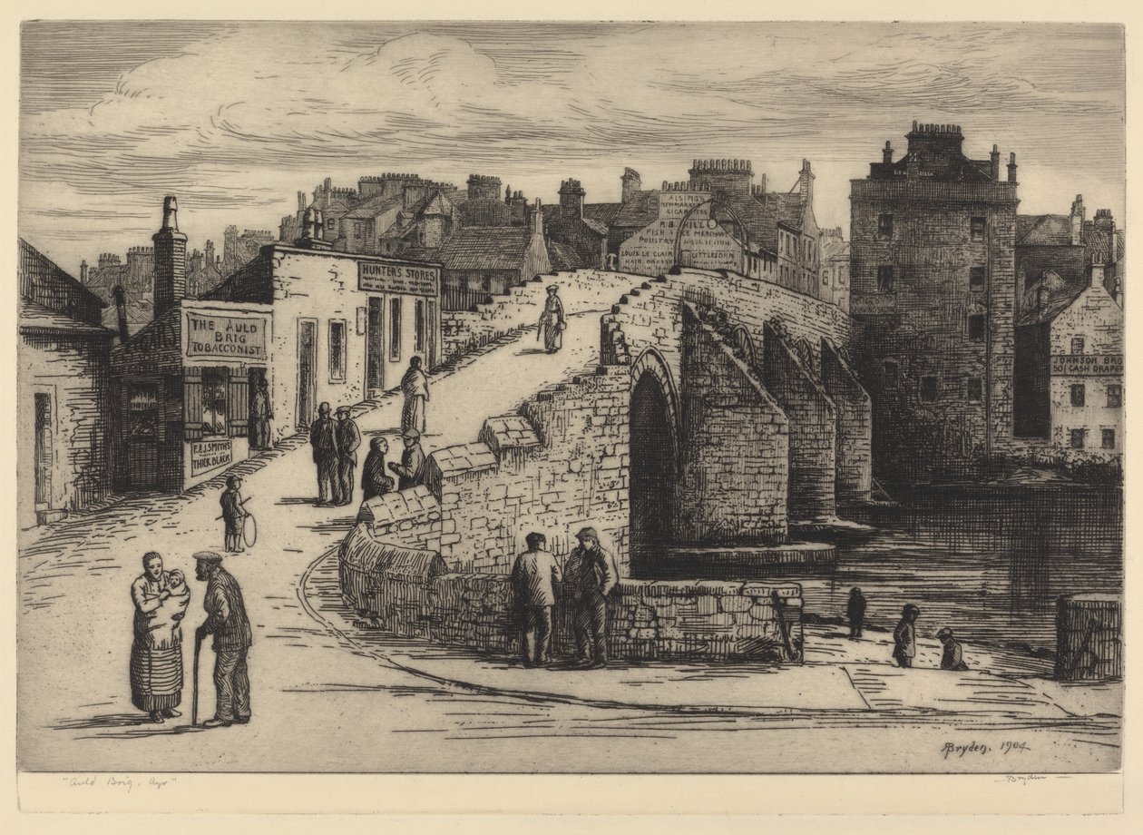 Auld Brig, Ayr by Robert Bryden: Buy fine art print