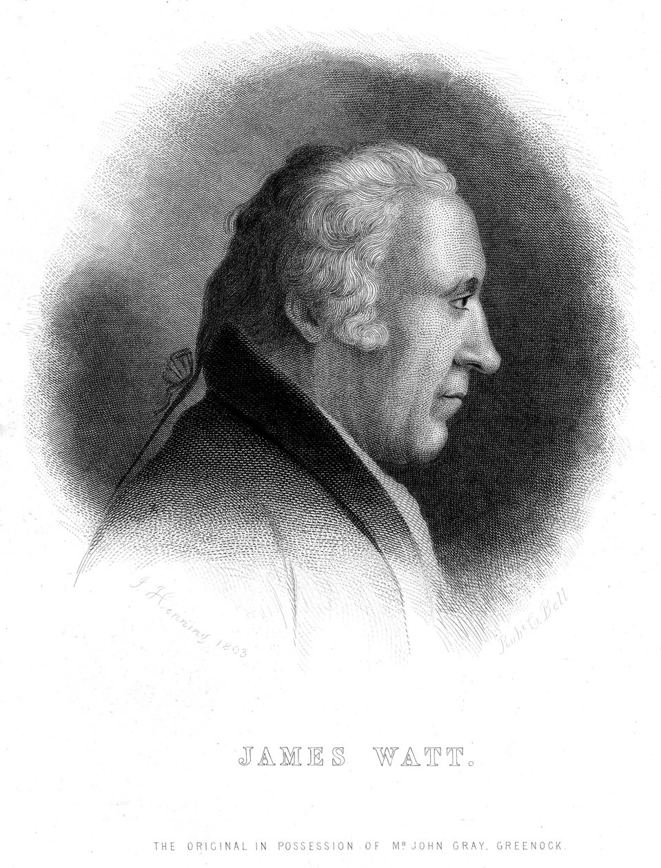 James Watt, Scottish engineer by Robert G. Bell