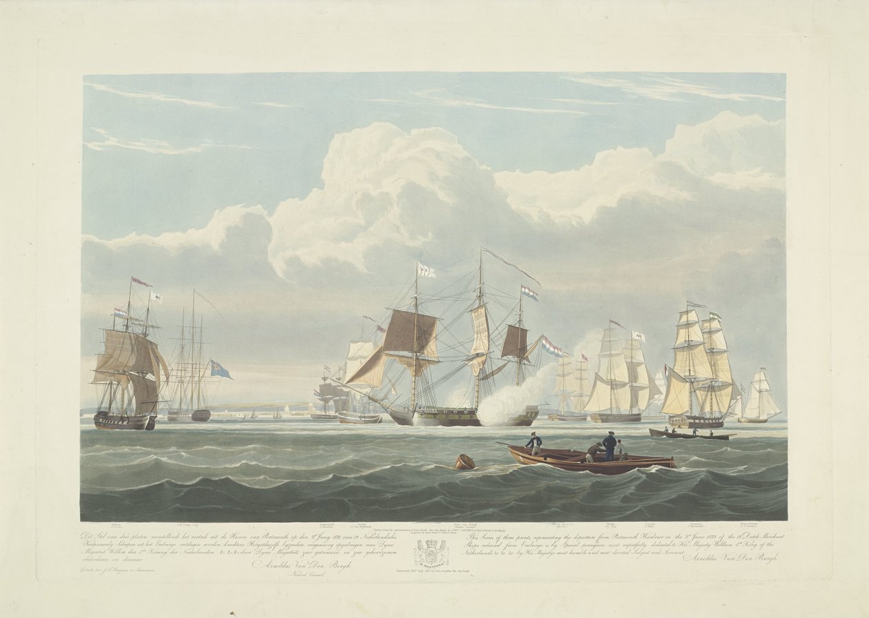 Departure of Twelve Dutch Merchant Ships from the Port of Portsmouth ...