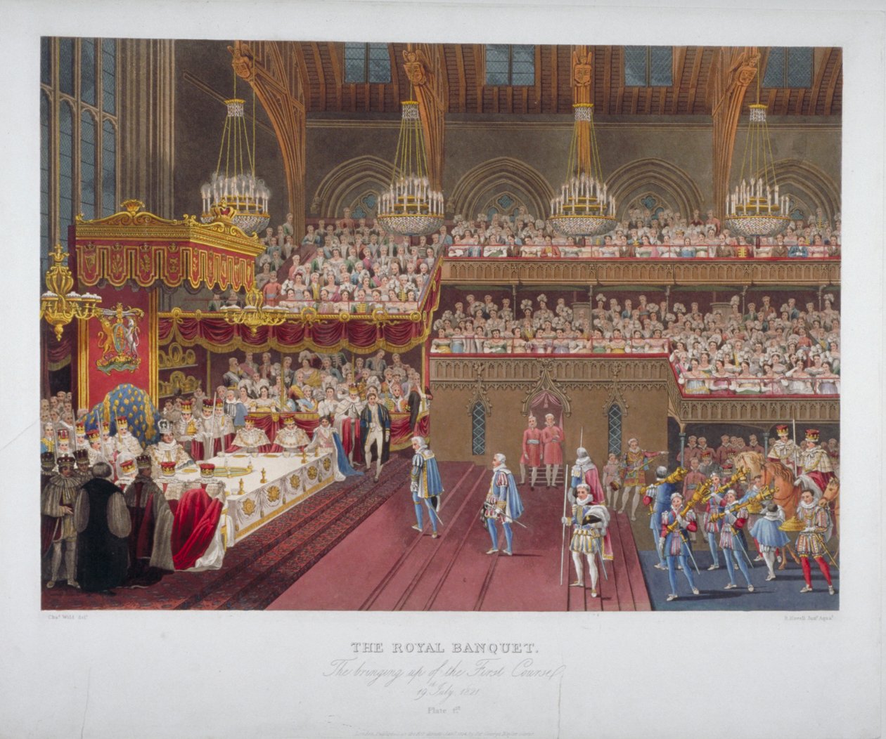 Coronation Banquet of King George IV, Westminster Hall, London