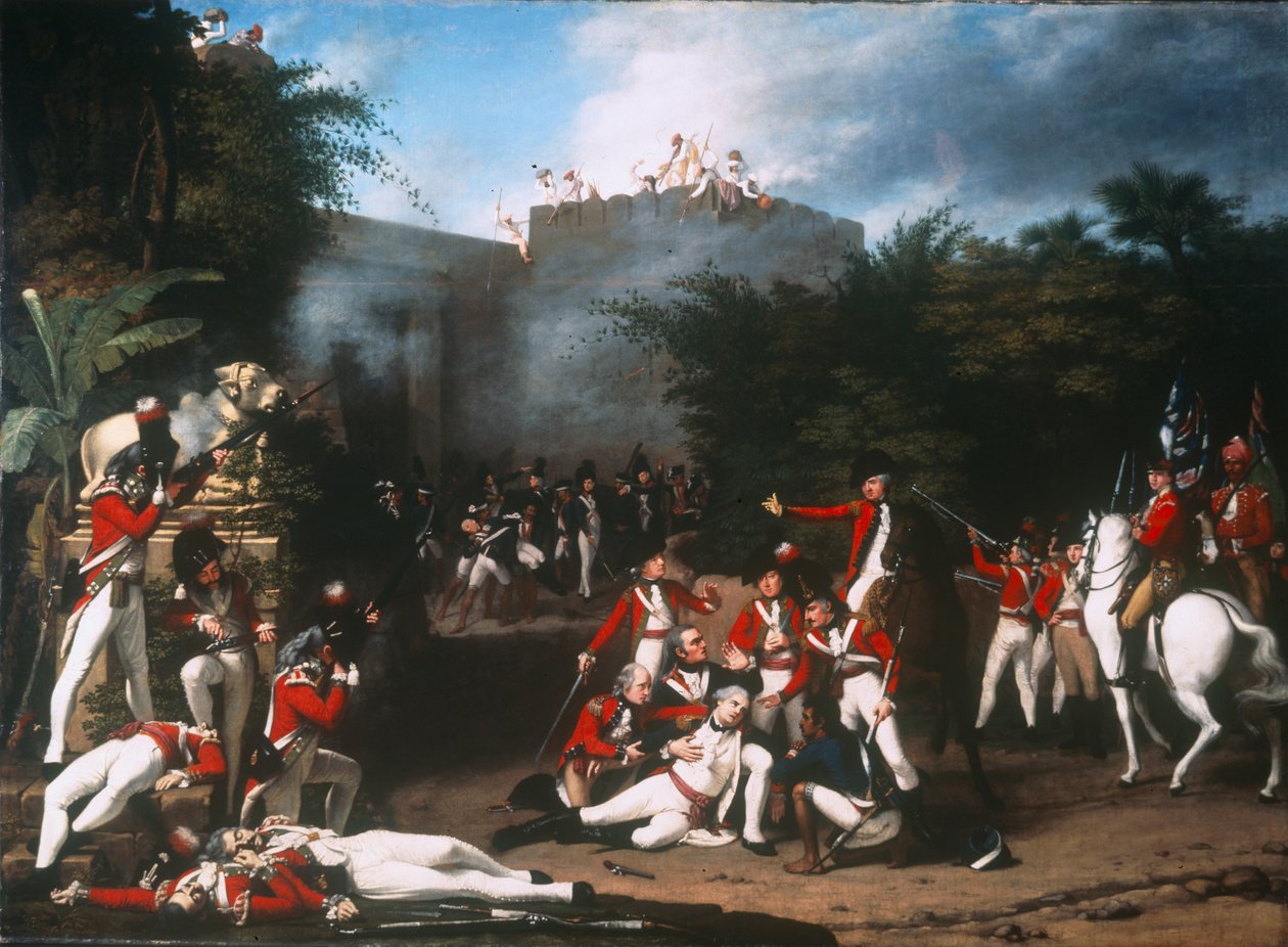 The Death of Colonel Moorehouse at the Storming of the Pettah Gate of ...