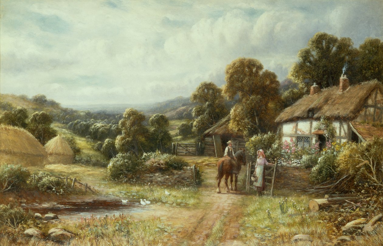 A Surrey Cottage by Robert John Hammond: Fine art print