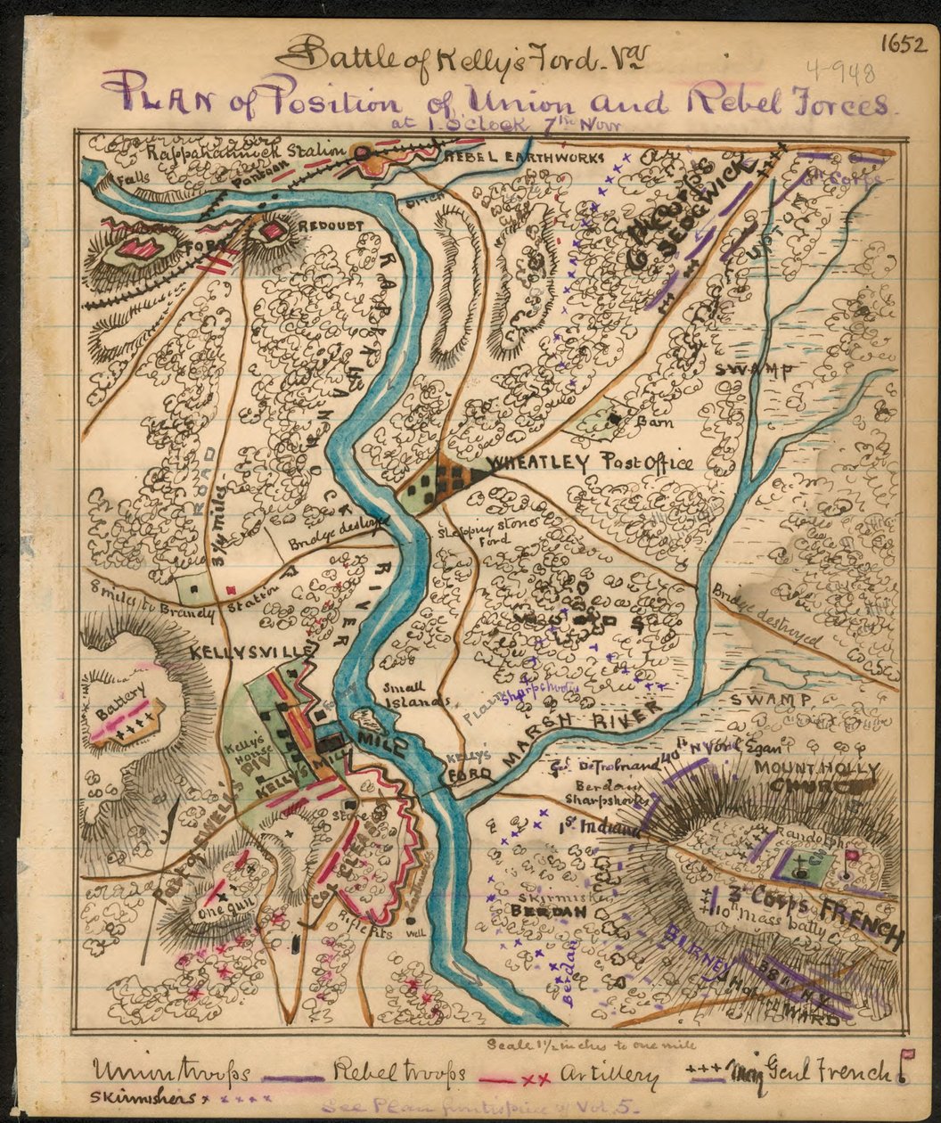 Battle of Kelly's Ford, Virginia by Robert Knox Sneden