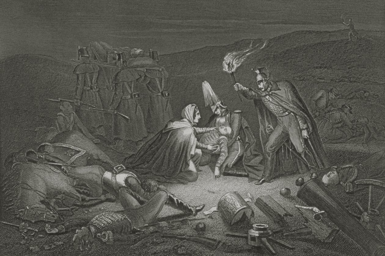 The Battle Field of the Alma, the Night after the Battle, engraved by D ...