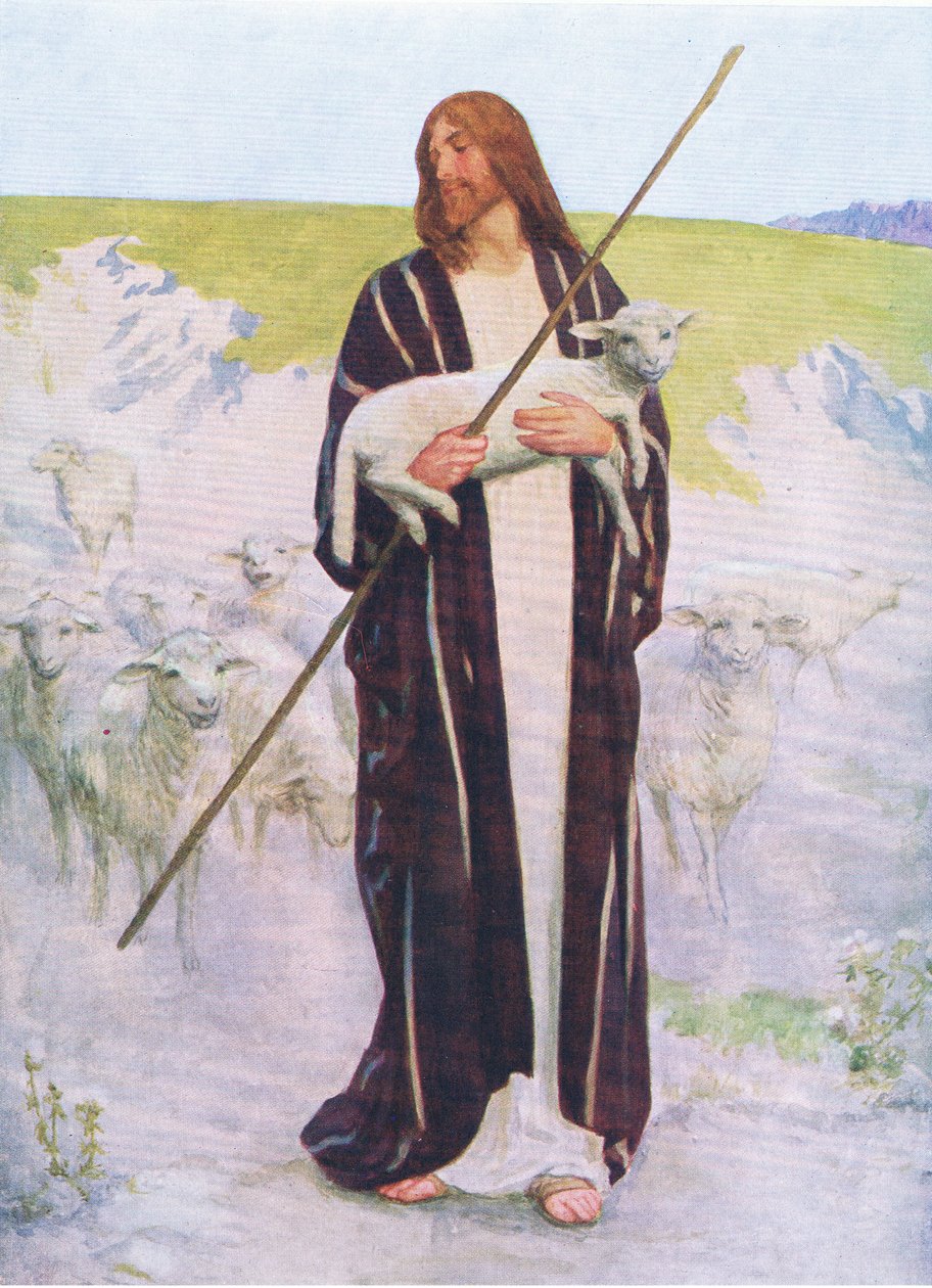 The good shepherd, from The Bible Picture Book published by Thomas ...