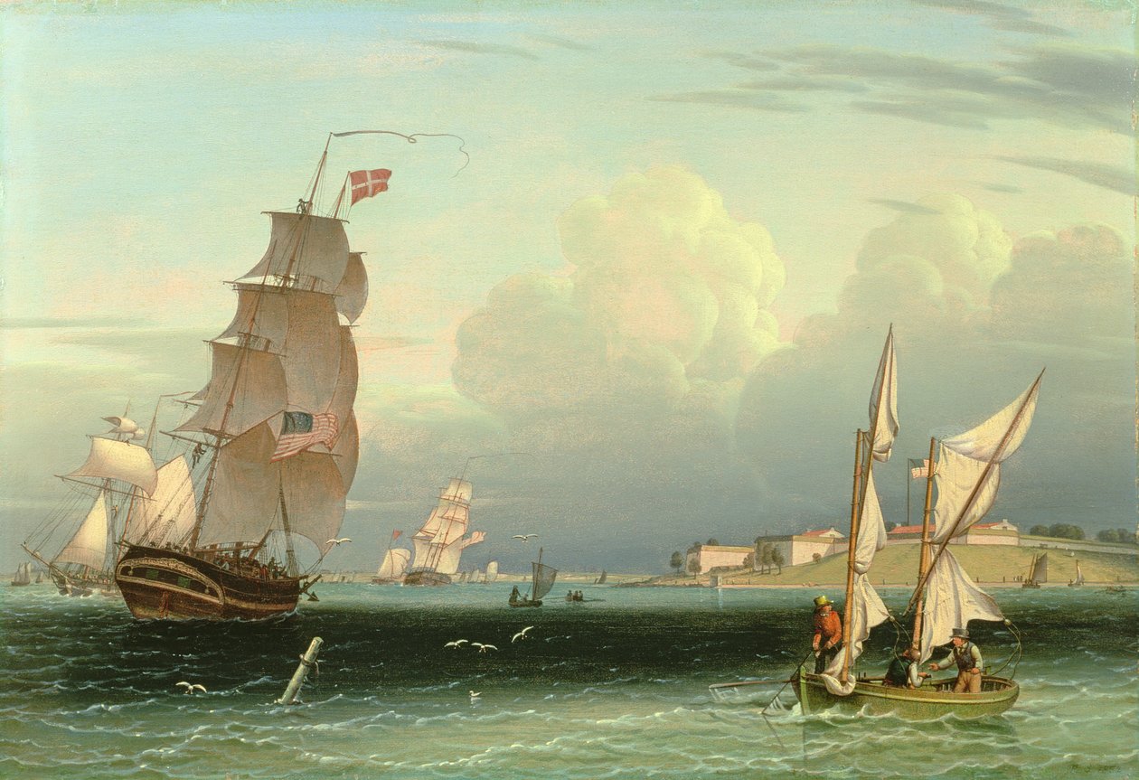 Ship Going Out, Fort Independence, Boston Harbour, 1832