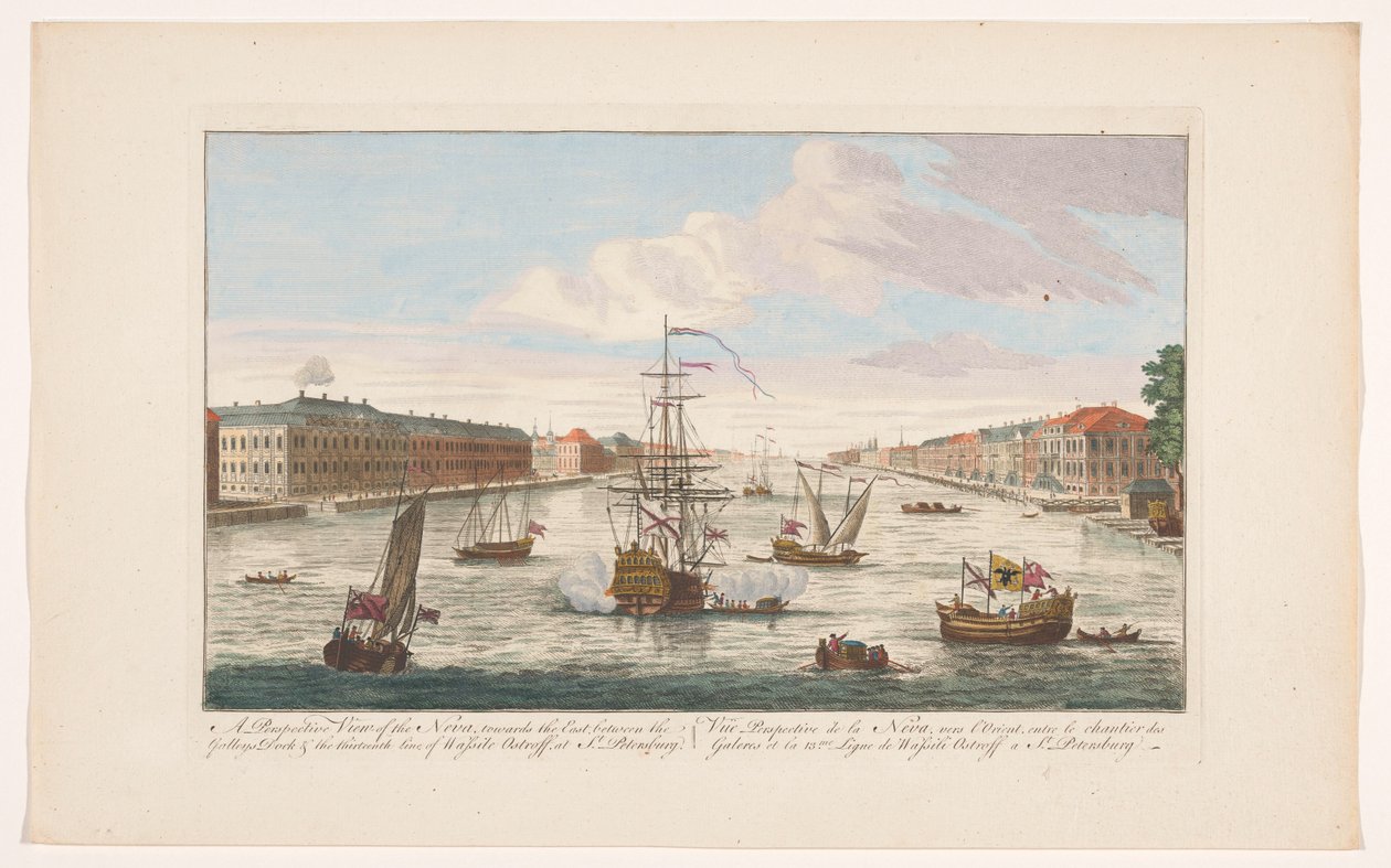 View of the Neva River in Saint Petersburg from the West Side