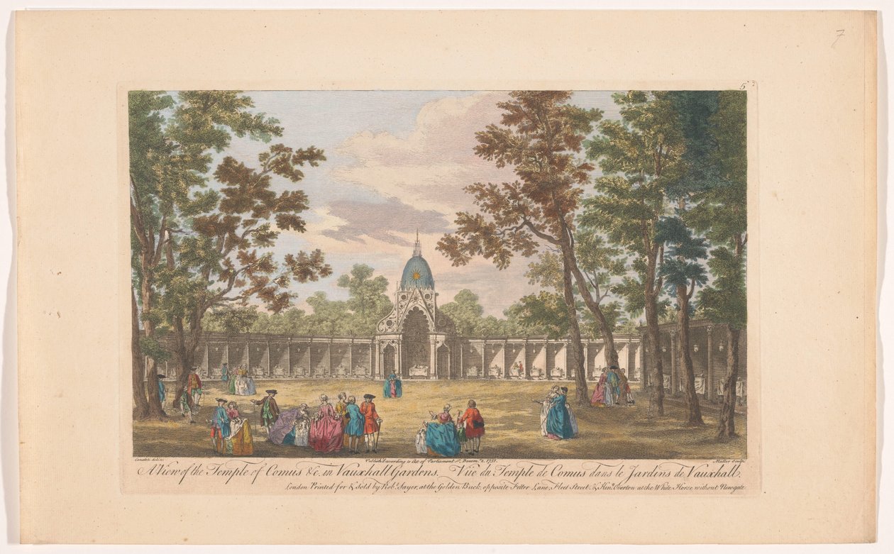 View of the Temple of Comus in Vauxhall Gardens, London