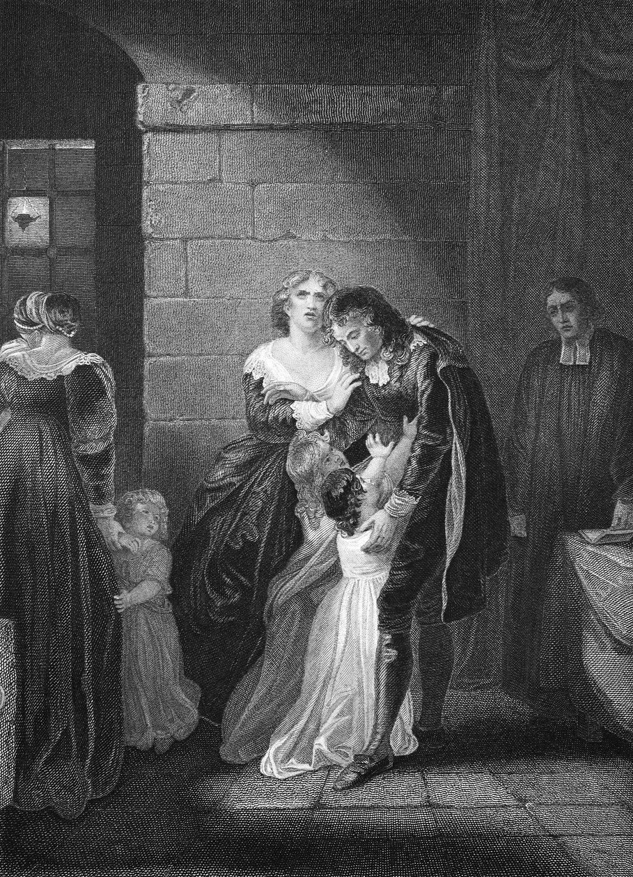 Lord W. Russel's Last Interview with His Family, Engraved by A.H. Payne