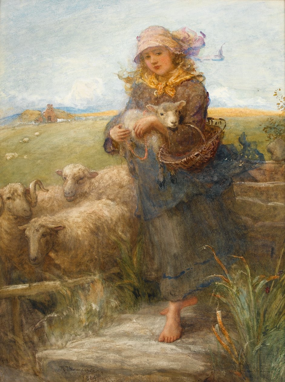 The Shepherdess by Robert Thorne-Waite: Buy fine art print