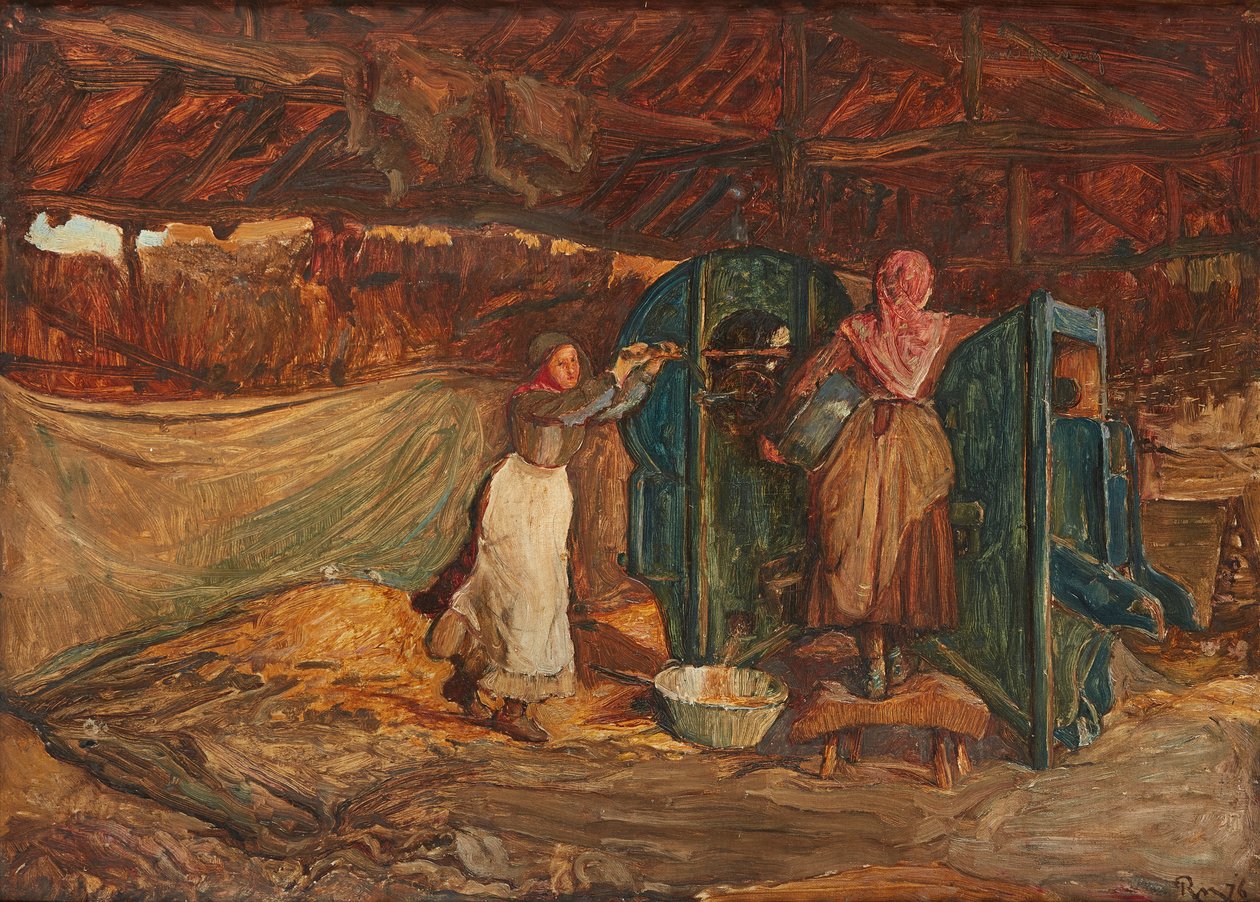 Milling the Grain by Robert Walker Macbeth: Fine art print
