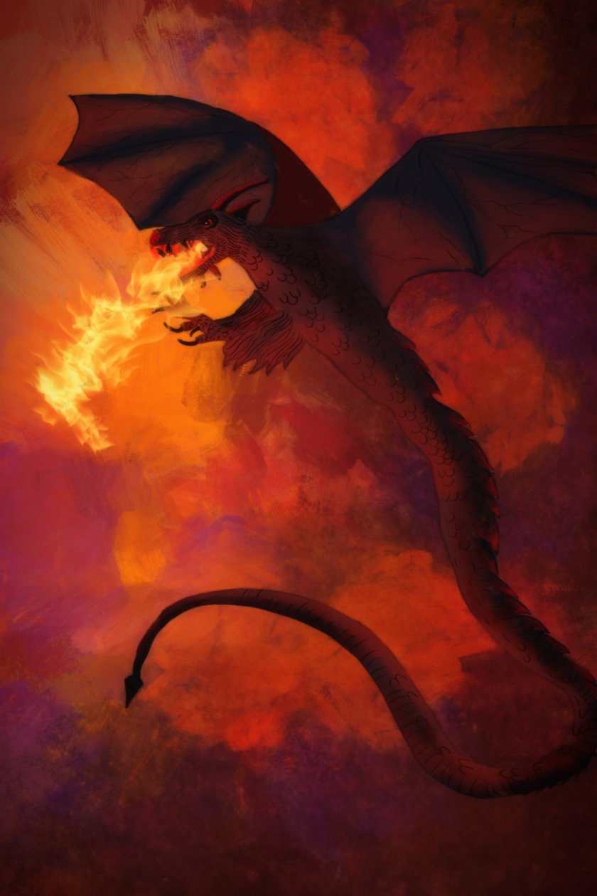 Fire Dragon by Roberta Murray: Premium art reproduction