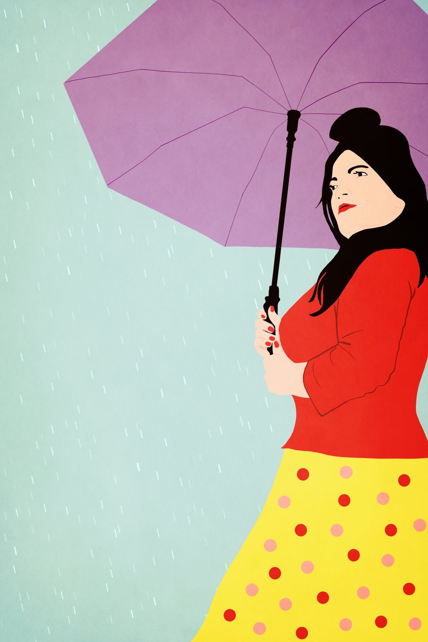 Scarlet In The Rain by Roberta Murray: Buy fine art print