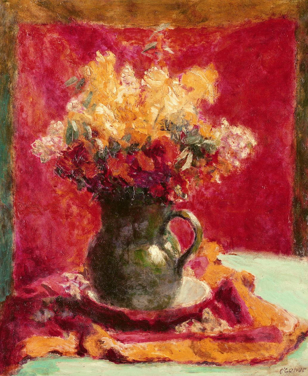 Green Jug with Flowers by Roderic OConor: Fine art print