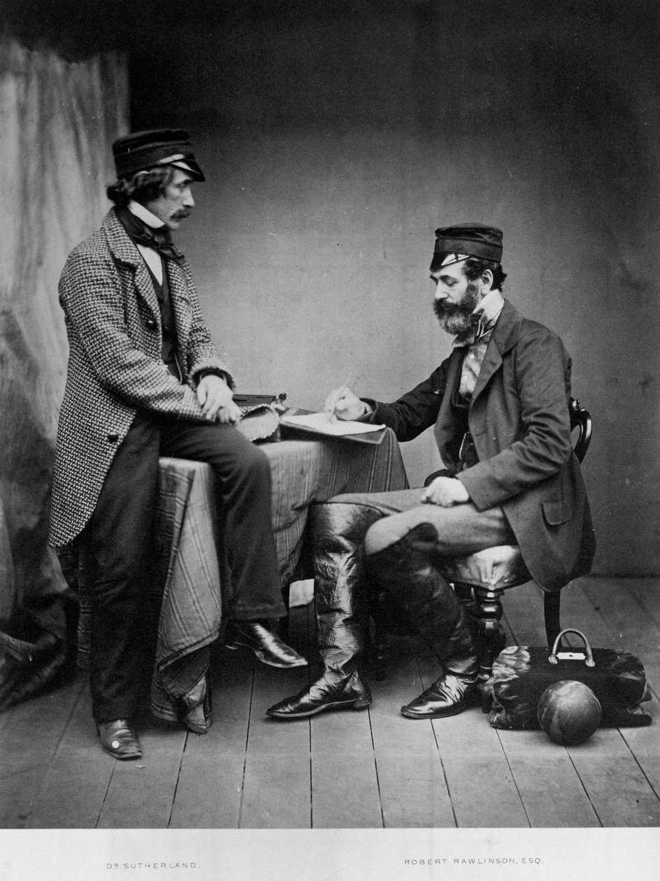 Dr Sutherland and Robert Rawlinson, 1855 by Roger Fenton