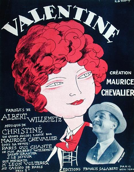 Front Cover of a Score Sheet for the Famous Song 'Valentine'