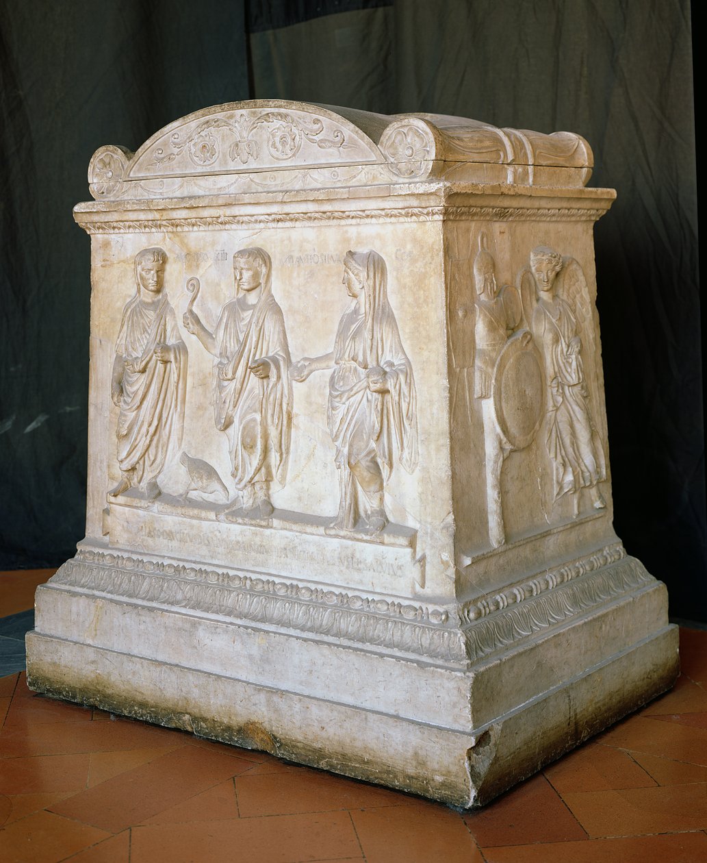 Altar dedicated to the lares of Augustus by Roman