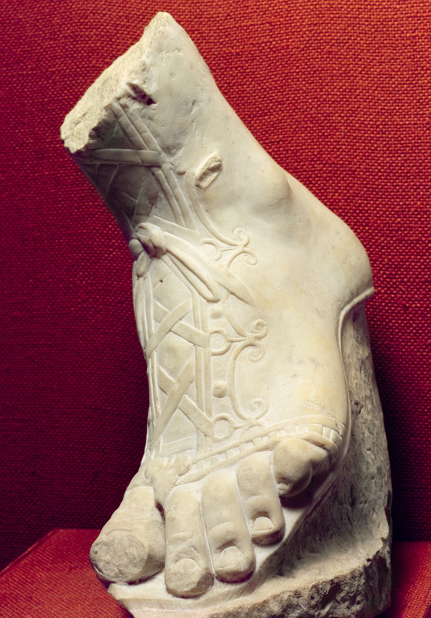 Foot from a statue by Roman: High-quality fine art print