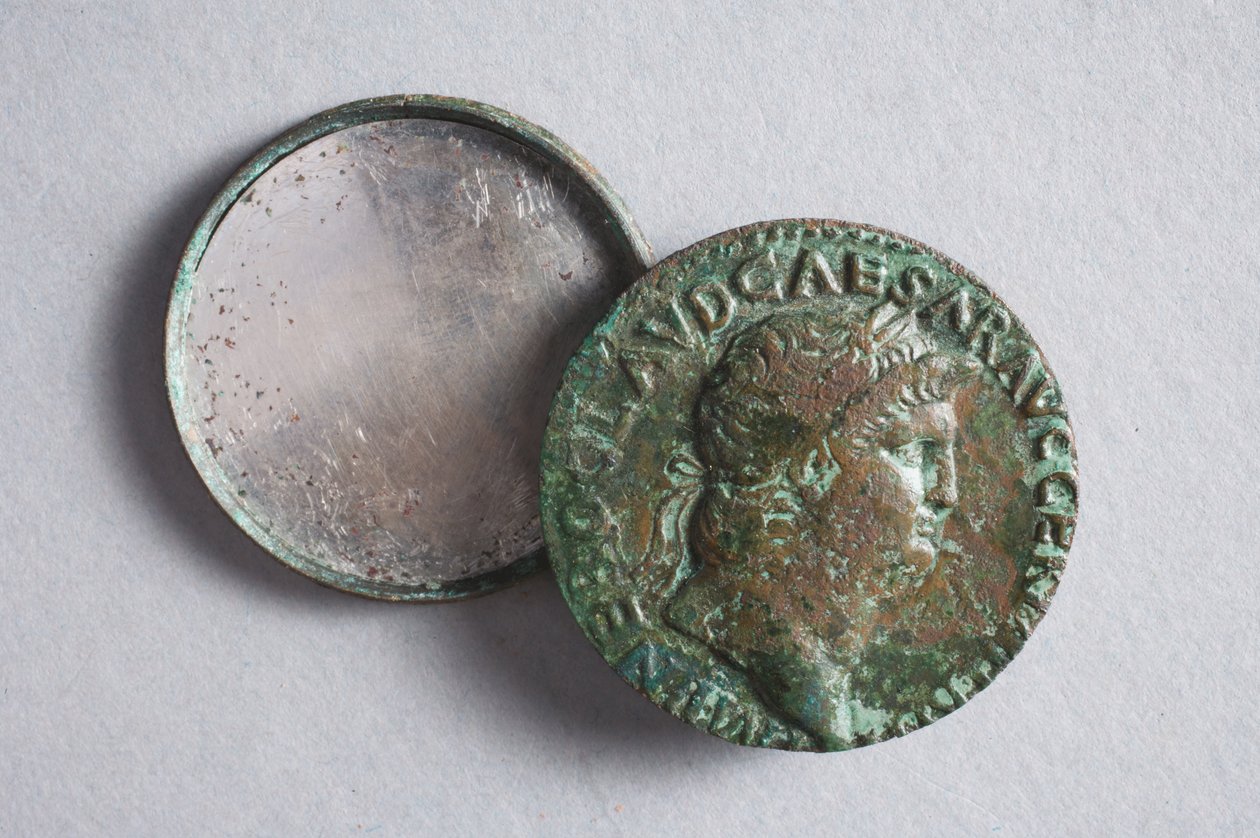 Mirror Formed from Two Coins of Nero by Roman