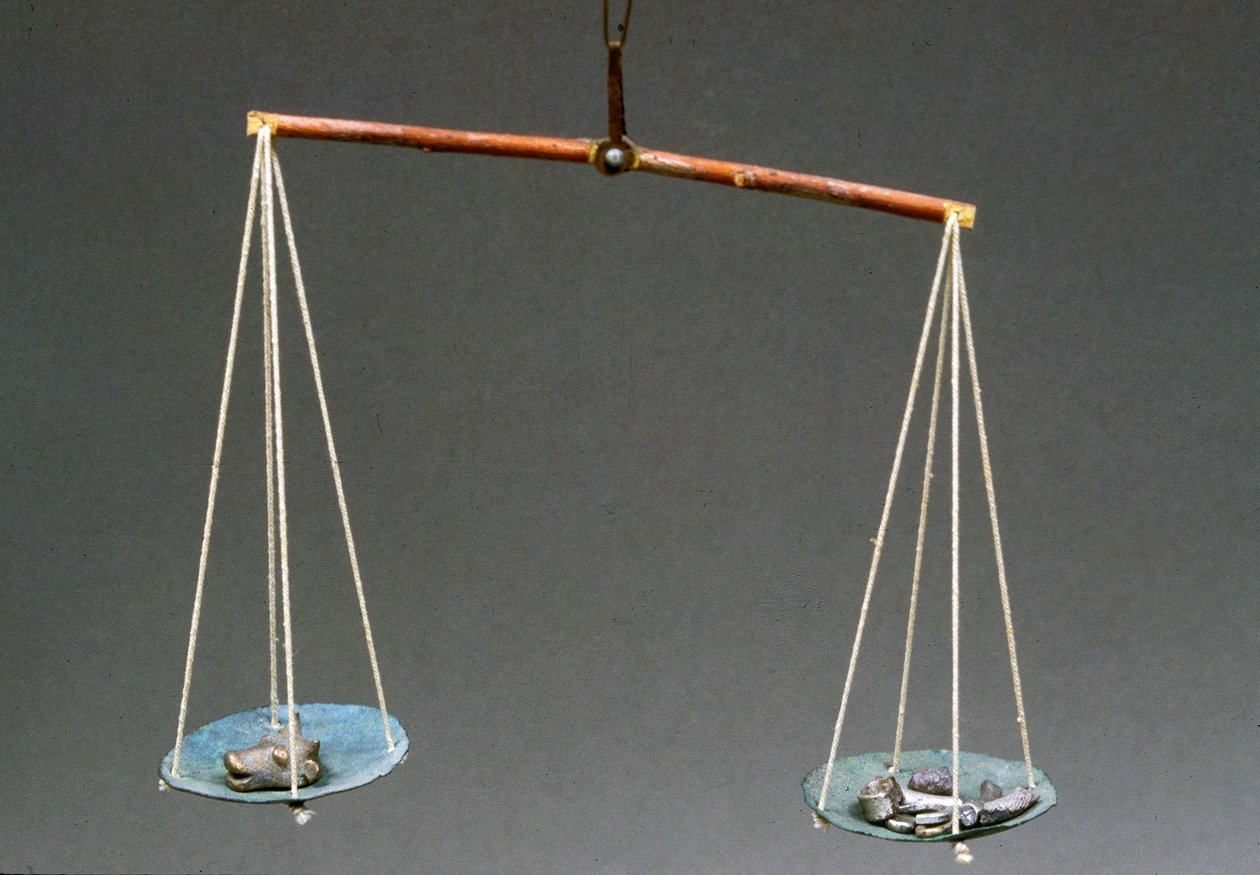 Scale for Weighing Gold and Silver by Roman: Fine art print