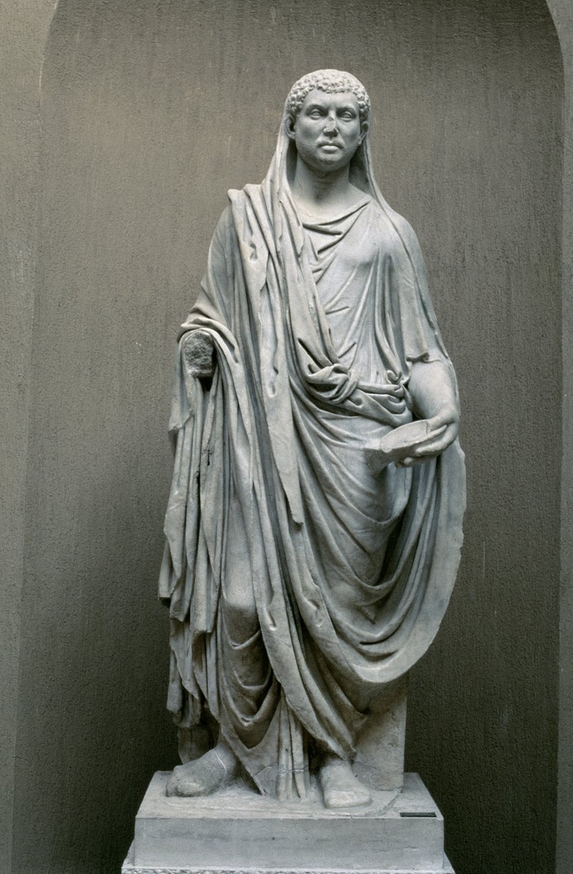 Statue of the Emperor Maxentius (306-312 AD) as Pontifex Maximus