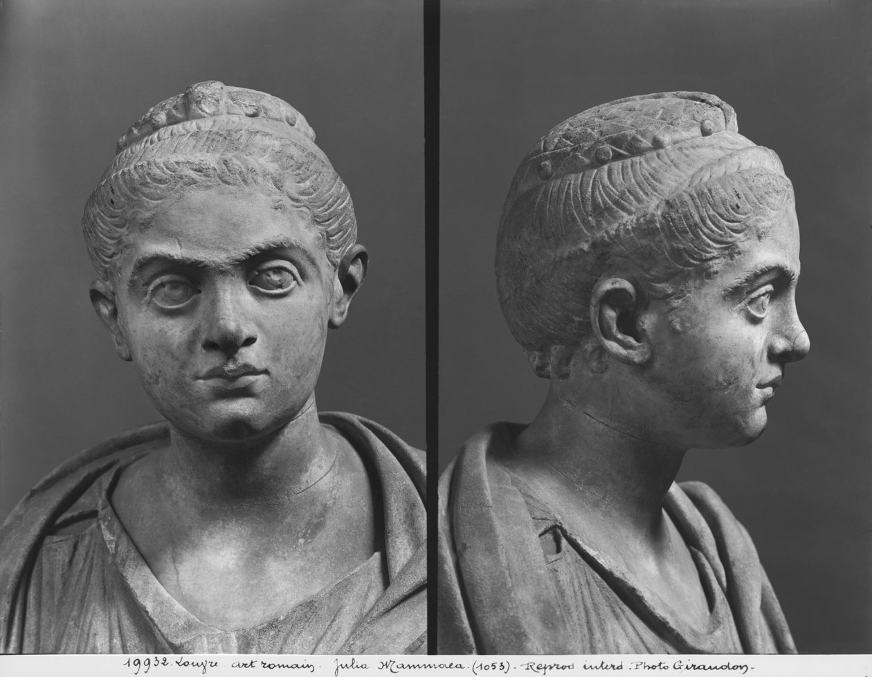 Two views of Julia Mamaea (180-235 AD) mother of Emperor Severus ...