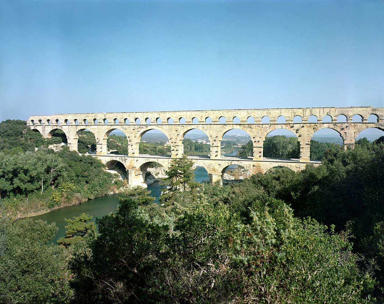 View of the Roman Aqueduct, Built c.19 BC by Roman