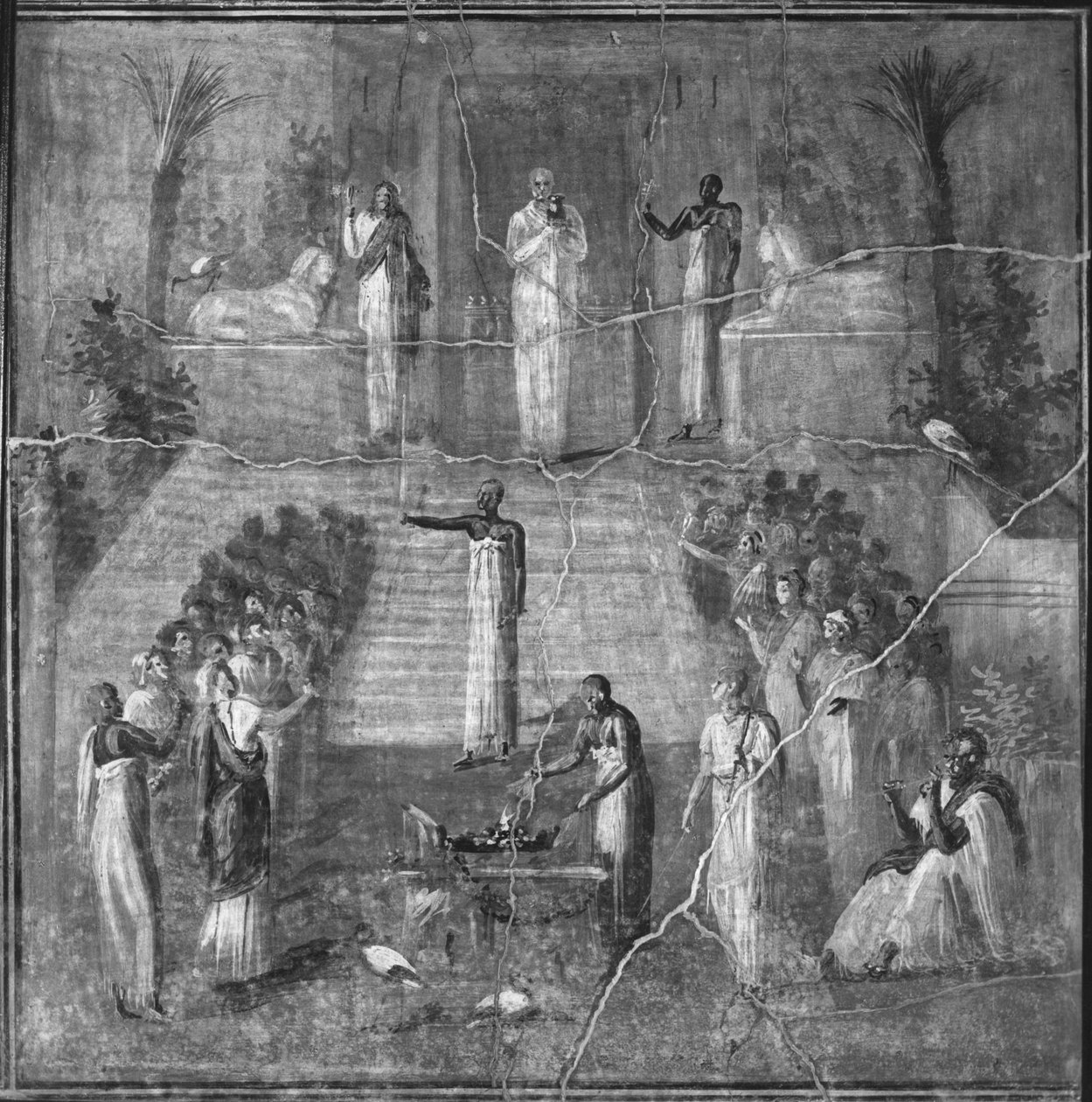 Ceremony of the Cult of Isis, from Pompeii by Roman Roman