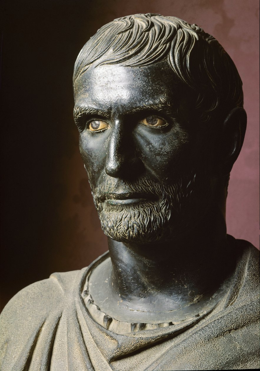Bust of Brutus. Bronze sculpture. Rome, Musei Capitolini, Palazzo dei ...