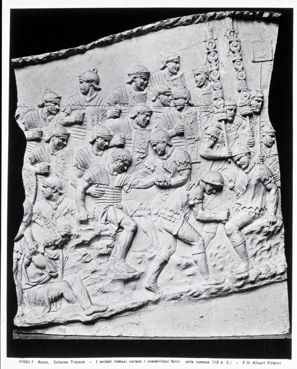 Roman Soldiers Treating the Wounded, a cast taken from Trajan's Column ...