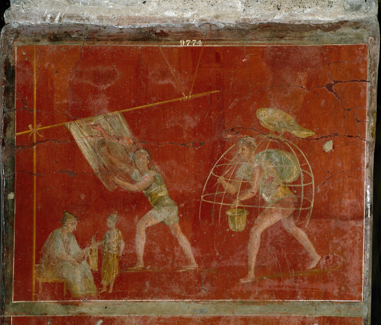 Fullonica scene representing the cleaning of clothes
