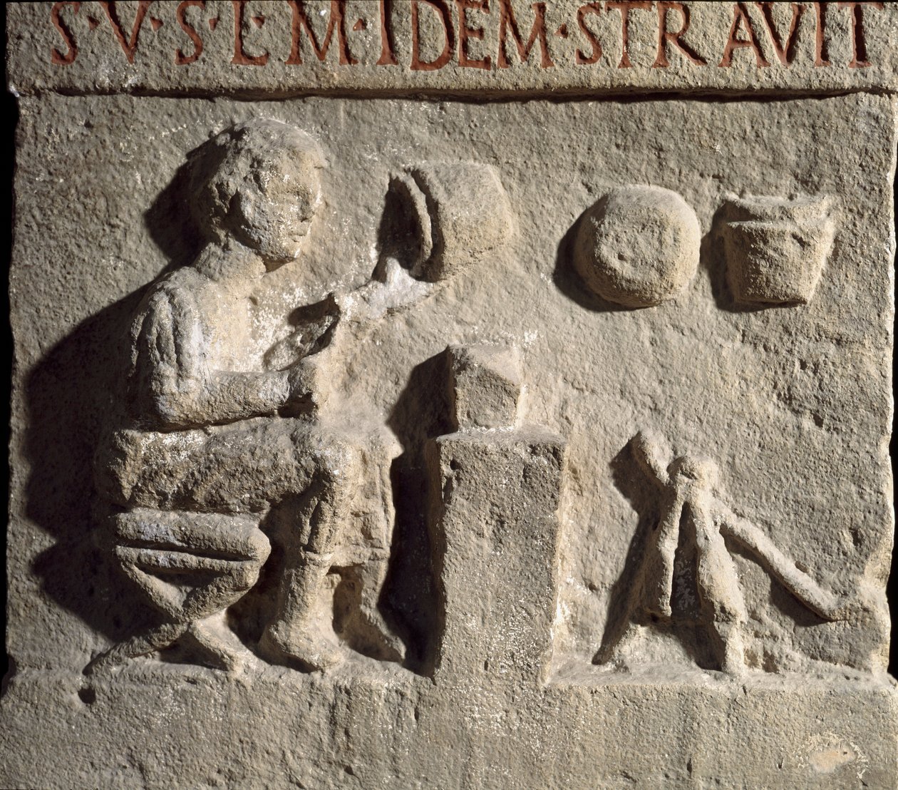 Low relief representing a potter's shop by Roman