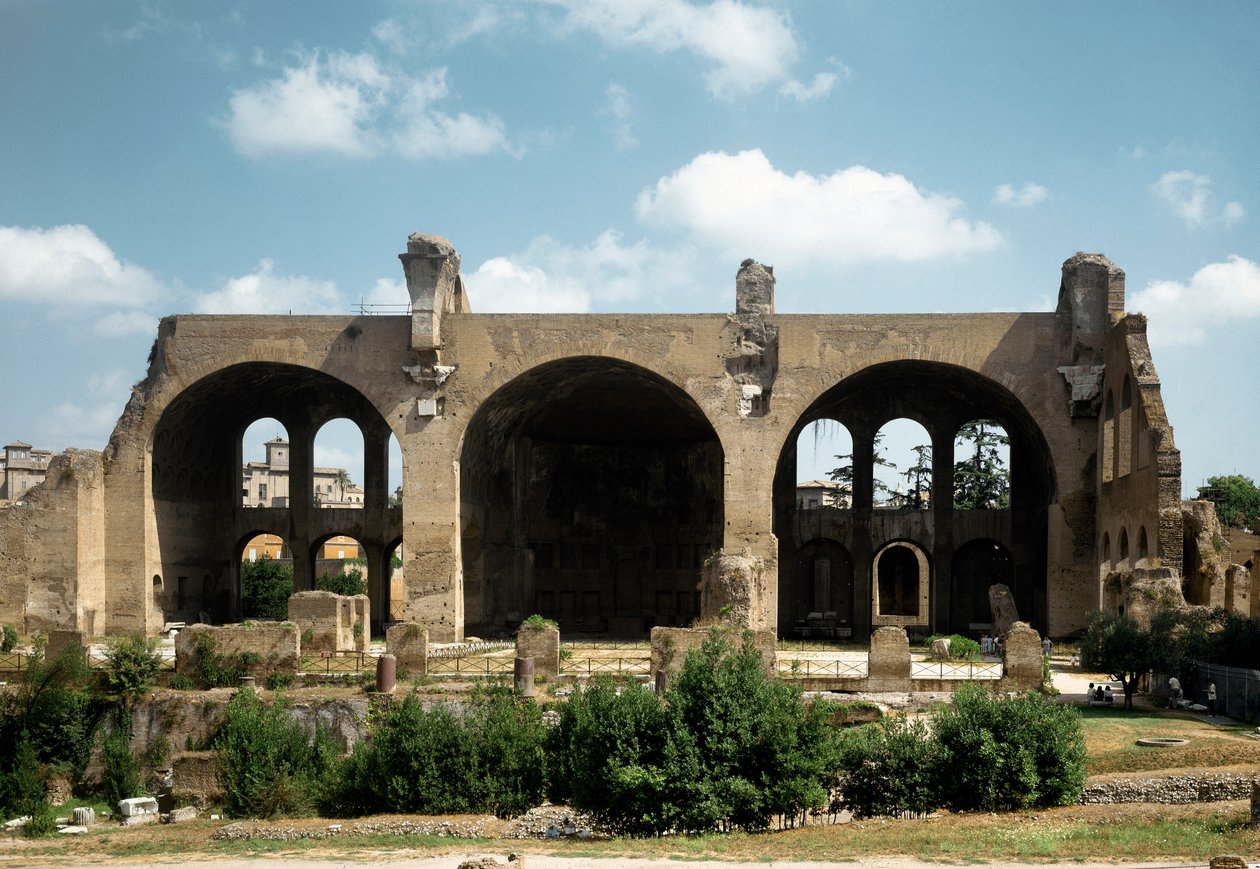 View of the Basilica of Maxence and Constantine by Roman