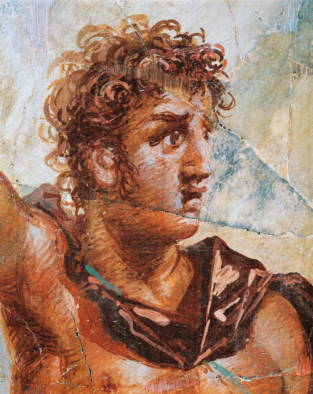 Detail of a fresco depicting Alexander, from the Marriage of Alexander ...