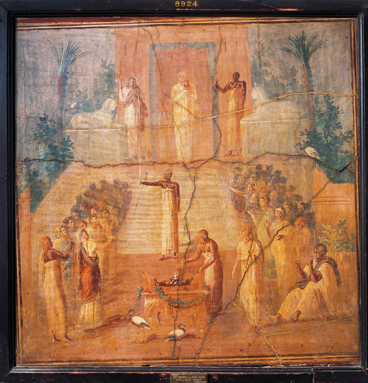 Fresco depicting Isis worship, from Ercolano, Naples province, Italy