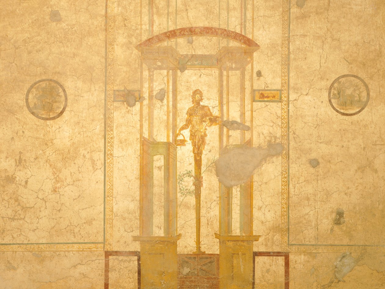 Fresco Depicting Caryatid, from House of Lovers, Pompeii, Campania ...