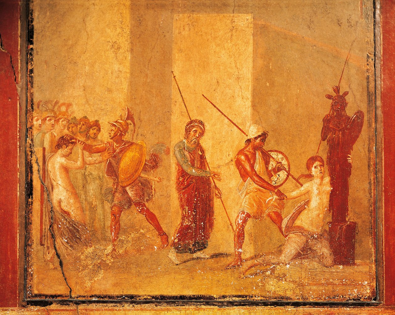 Fresco Depicting Encounter Between Priam, Menelaus and Helen
