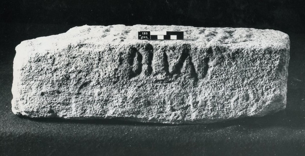 Inscribed Centurial stone by Roman Roman: Fine art print