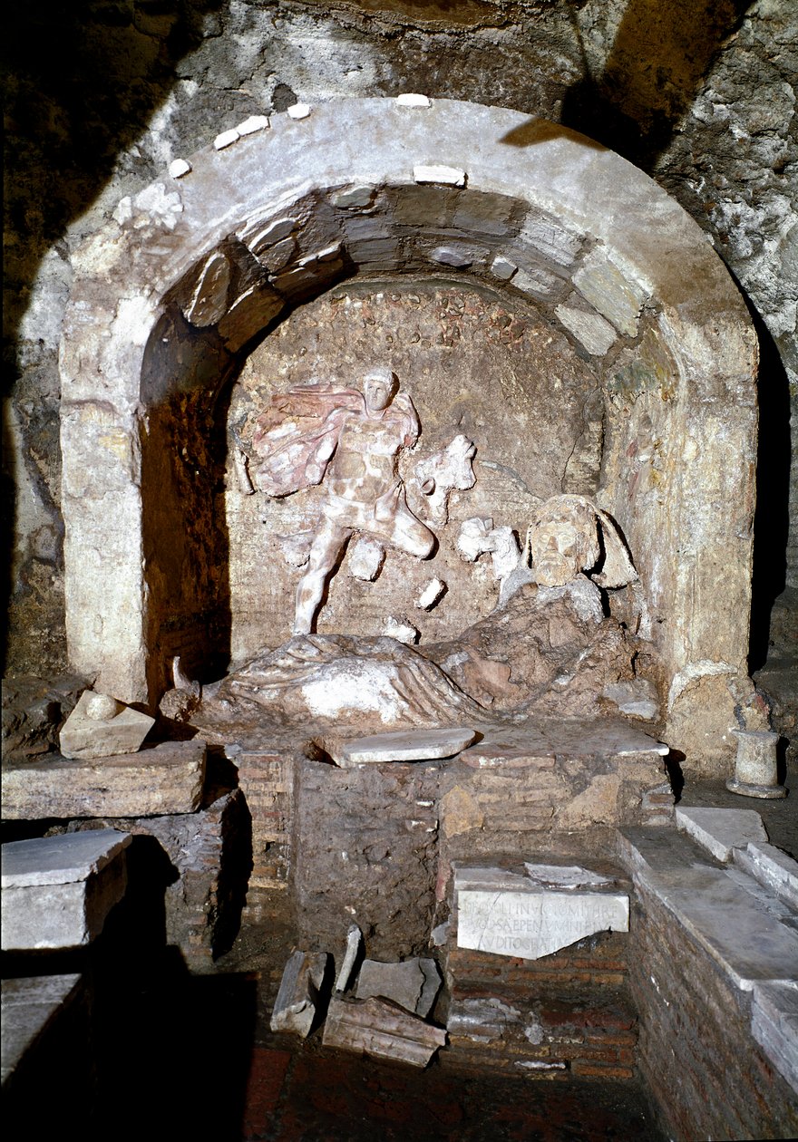 Roman Art: View of the Mithraeum by Roman Roman